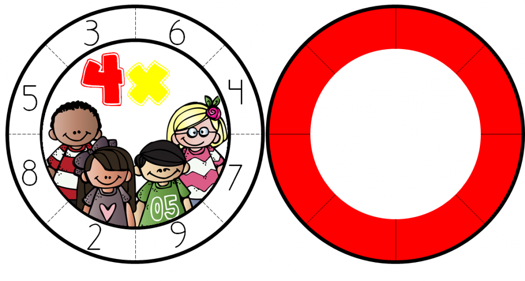 Fabuloso material interactivo las ruedas de las multiplicaciones