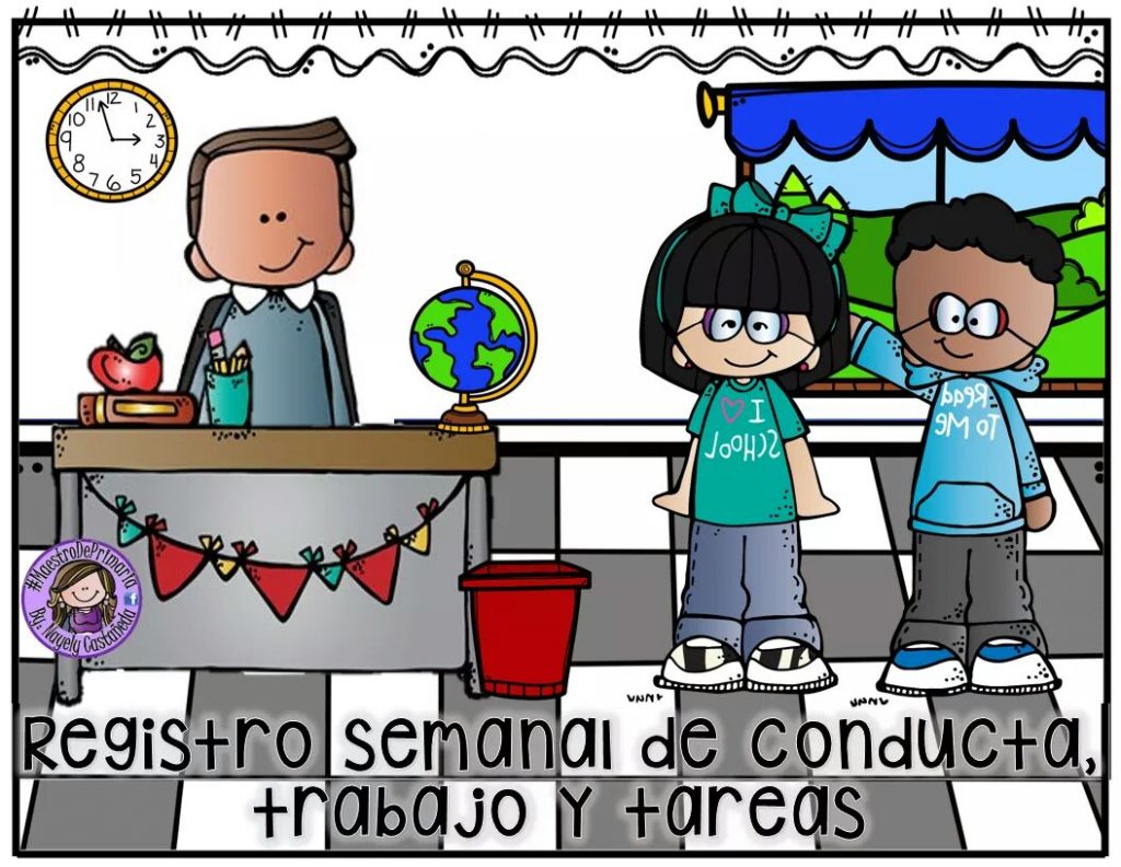 Estupendo registro semanal de conducta, trabajos y tareas | Material ...