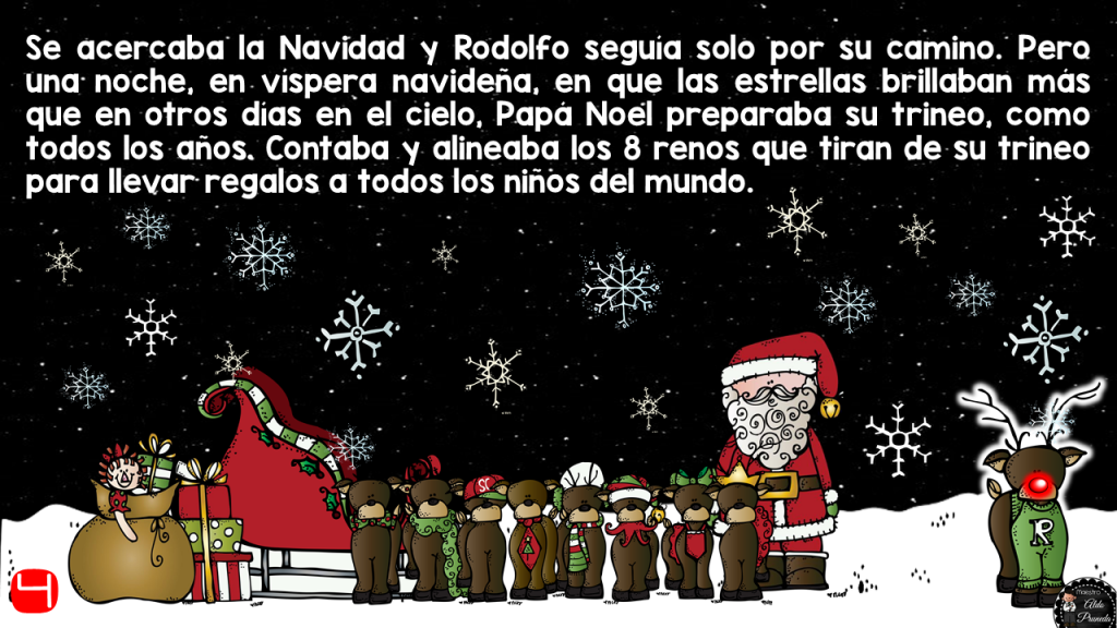 Fabuloso y bonito cuento navideño de Rodolfo el Reno | Material Educativo