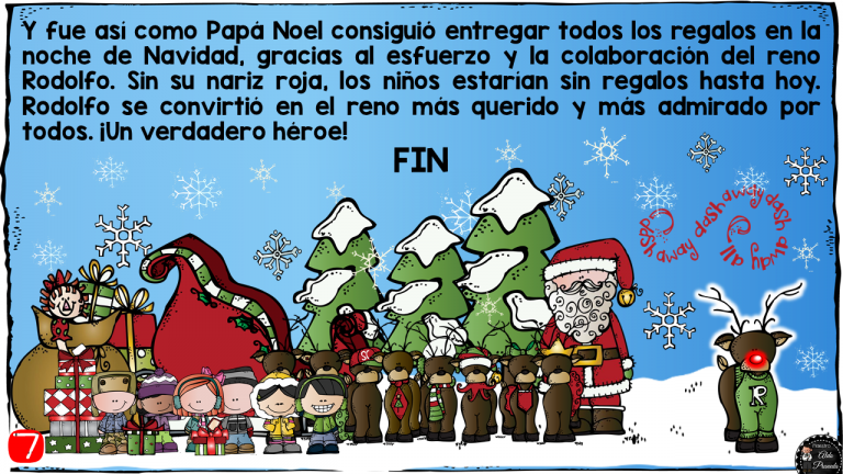 Fabuloso y bonito cuento navideño de Rodolfo el Reno | Material Educativo