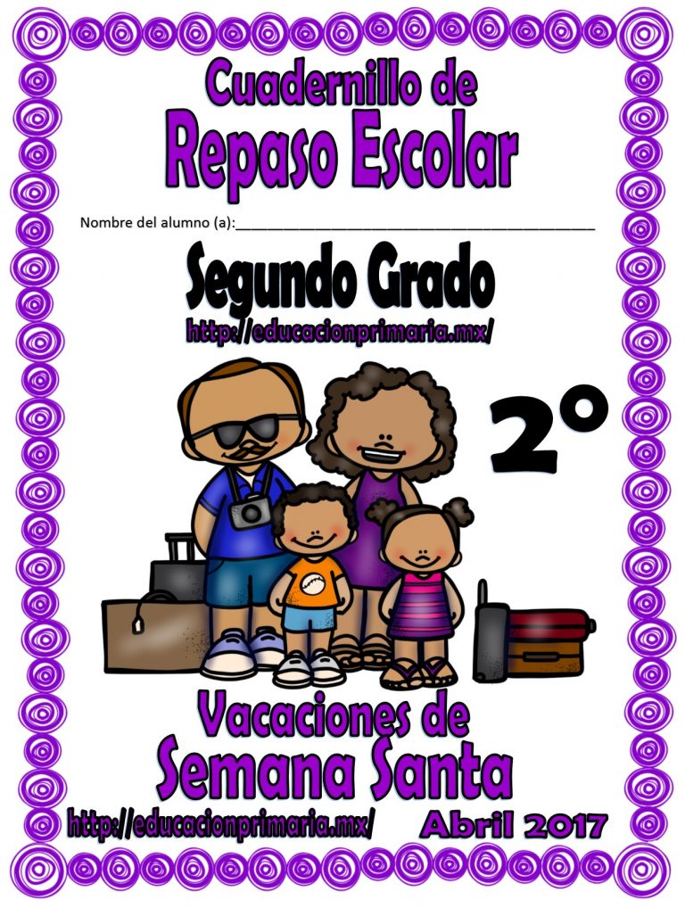 Cuadernillo de repaso escolar del segundo grado para vacaciones ...