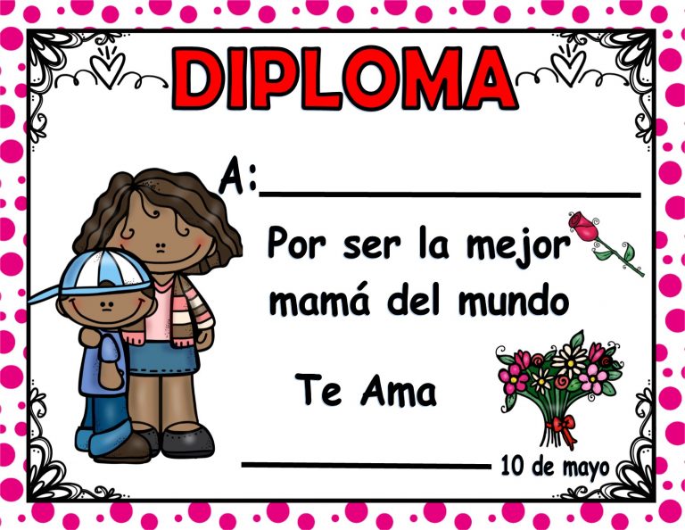 Estupendos y lindos diplomas para el día de las madres | Material Educativo