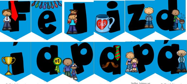 Lindos y fabulosos banners o banderines de FELIZ DÍA PAPÁ | Material ...