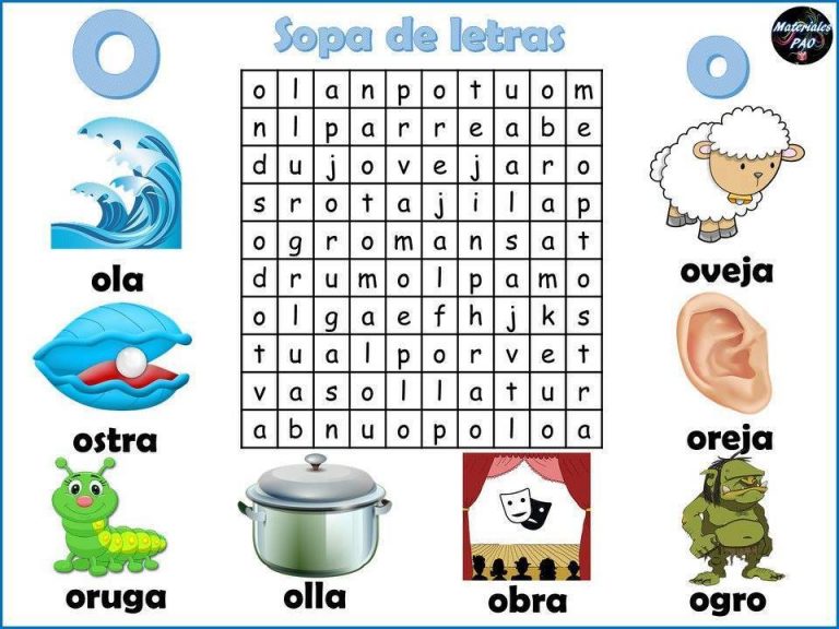 Fabulosas sopas de letras del abecedario para preescolar, primer y ...