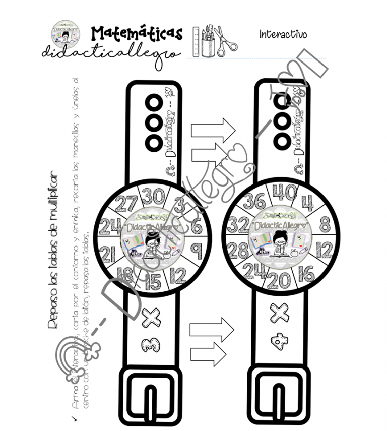 Estupendas y creativas calculadoras y reloj de tablas de multiplicar ...