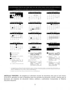 Calendario escolar 2018 – 2019 de 195, 185 y 200 días SEP | Material ...