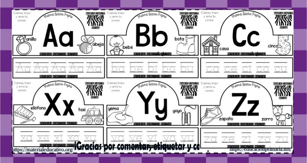 Fabulosas y creativas coronas para trabajar el abecedario con nuestros ...