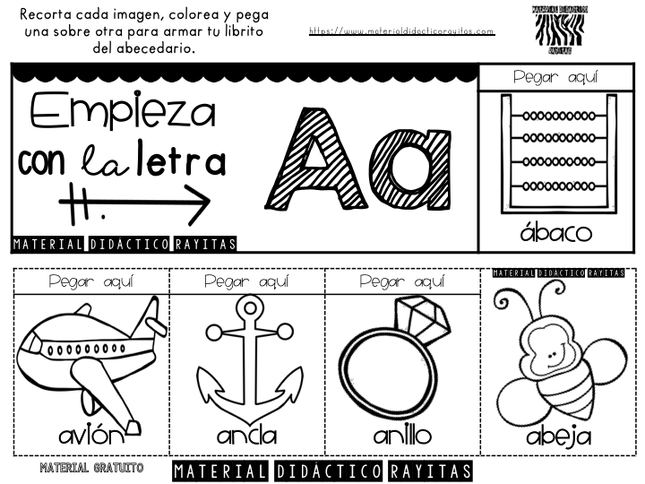 Genial librito del abecedario para preescolar, primer y segundo grado ...