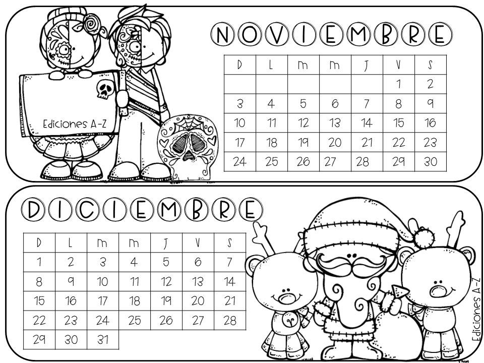 Genial calendario 2019 a color, blanco y negro | Material Educativo