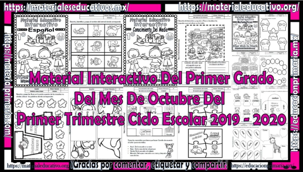 Material interactivo del primer grado del mes de octubre del ciclo ...