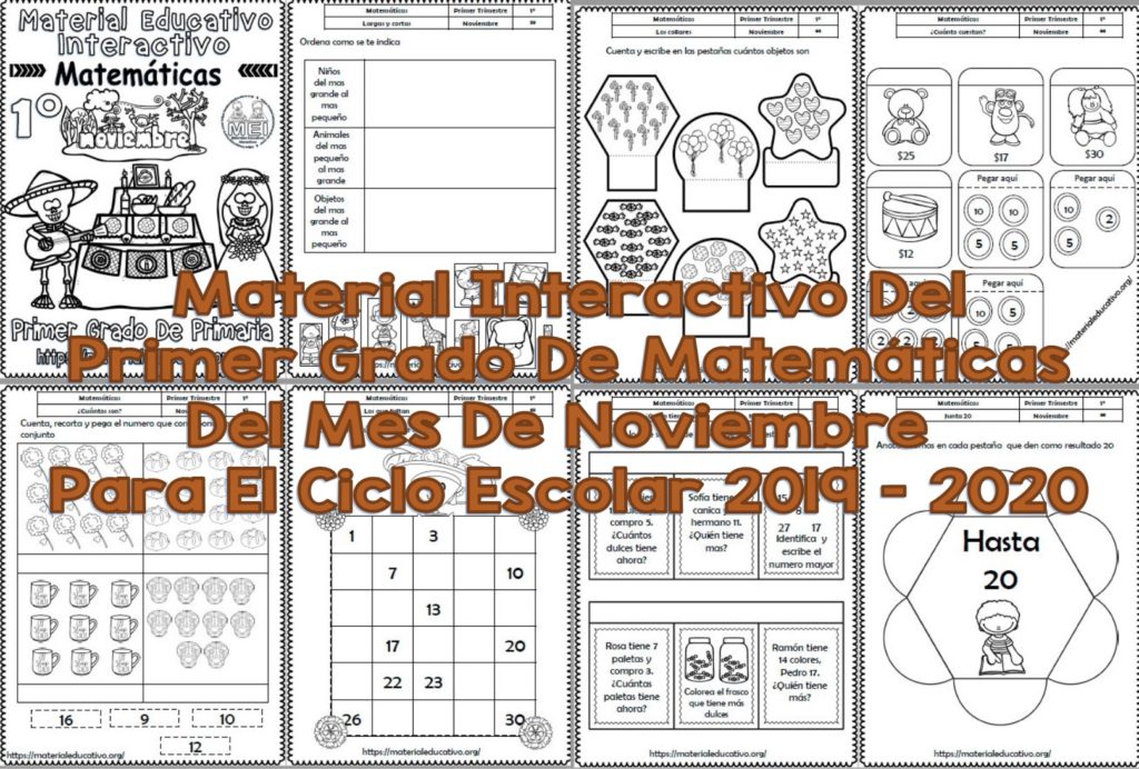 Material interactivo del primer grado de matemáticas del mes de ...