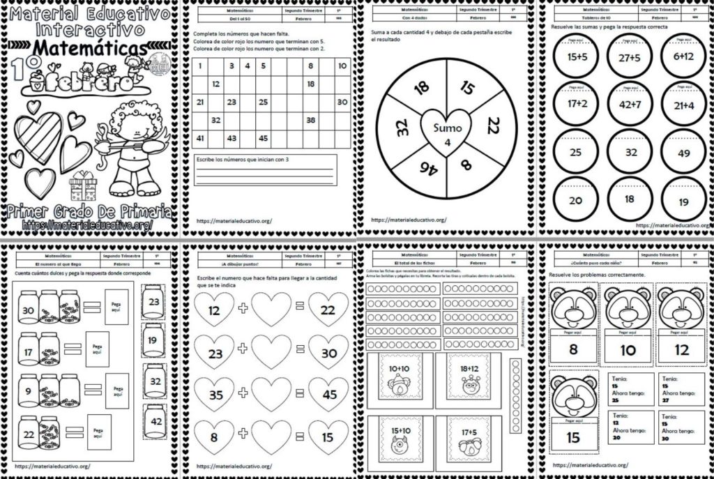 Material interactivo del primer grado de matemáticas del mes de febrero ...