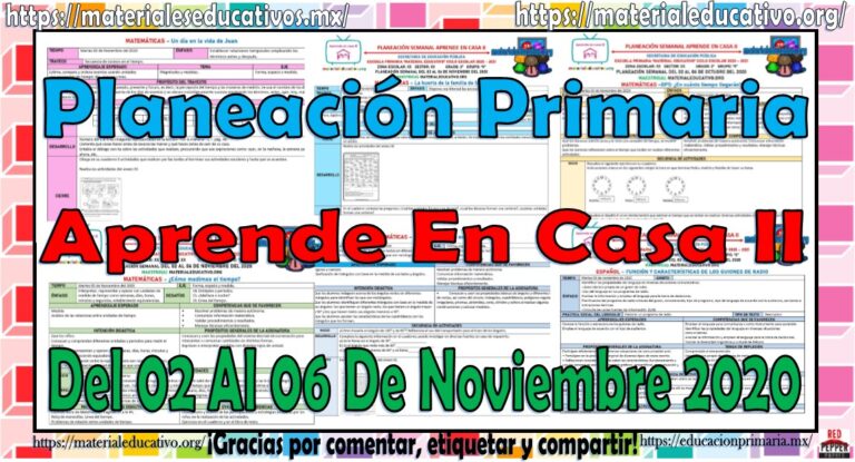 PlaneacionPrimaria02Al06NoviembreME | Material Educativo