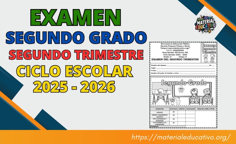 Examen del segundo grado del segundo trimestre del ciclo escolar 2025 ...