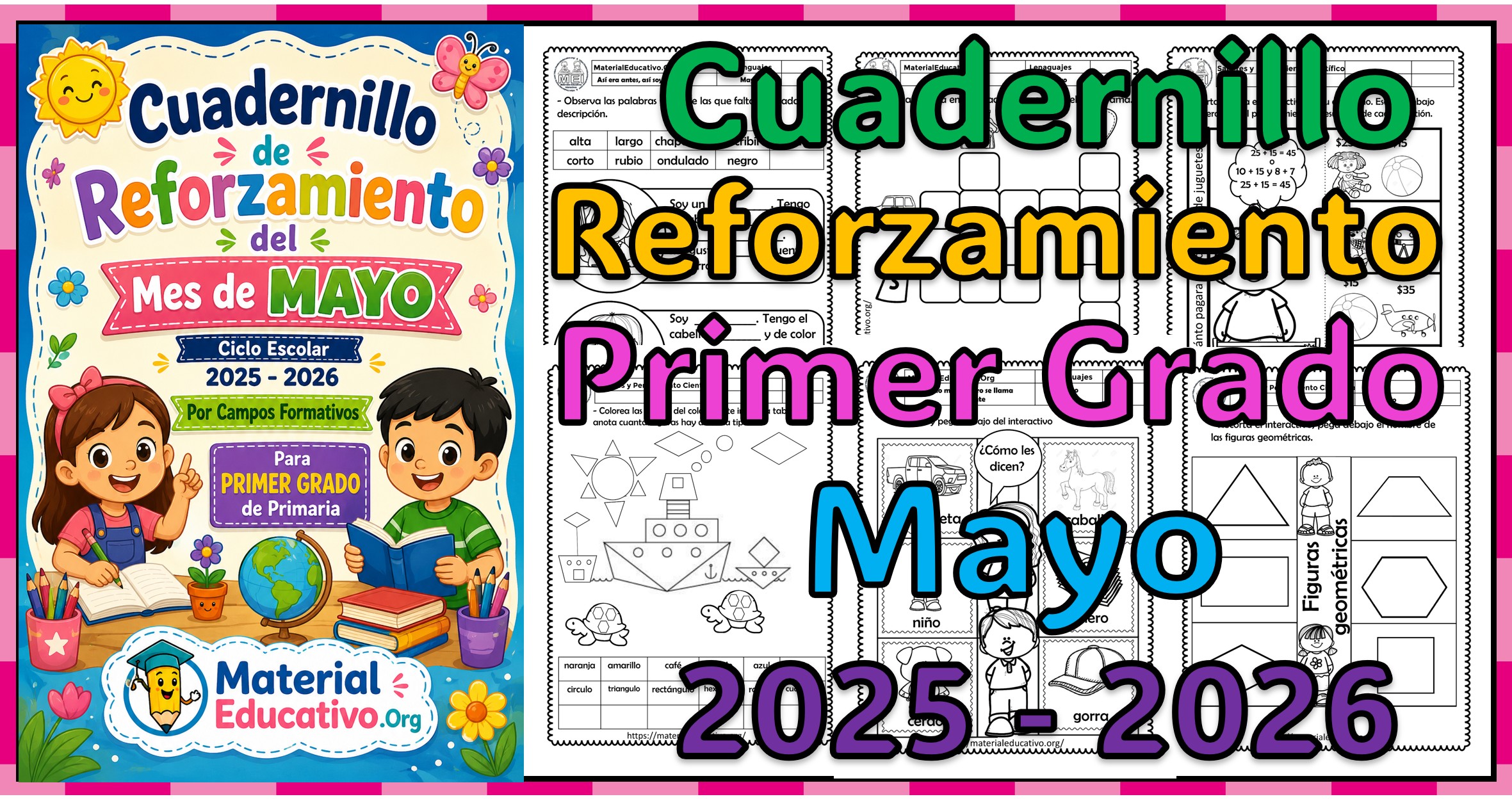 Cuadernillo de reforzamiento para el primer grado de primaria del mes ...
